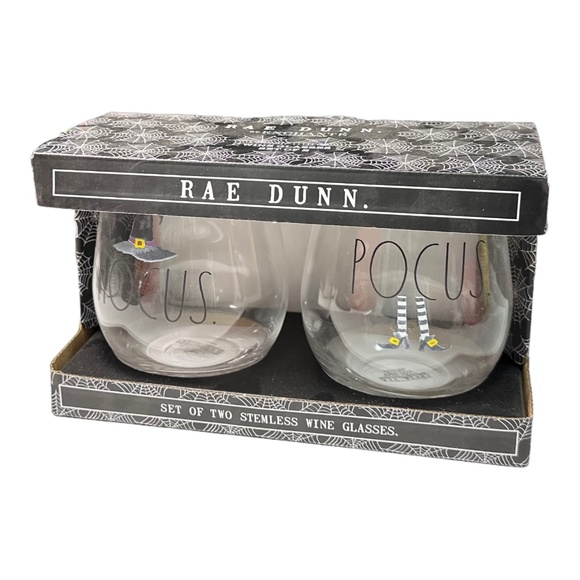 Rae Dunn | Dining | Rae Dunn Hocus Pocus Stemless Wine Glass Set | Poshmark
